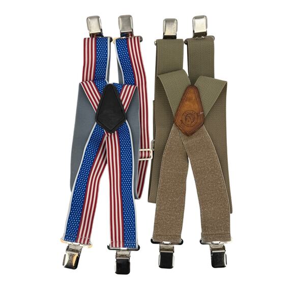 Rooster | Accessories | Set Of 2 Heavy Duty Suspenders Rooster Khaki ...